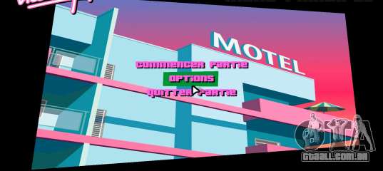 Novo menu (plano de fundo) para GTA Vice City